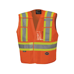 Levitt-Safety | Vest, Hi-Viz Safety, Orange Size L/XL