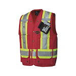 Levitt-Safety | PIONEER® 694-S Surveyor's/Supervisor's Vest, S, Hi-Viz ...