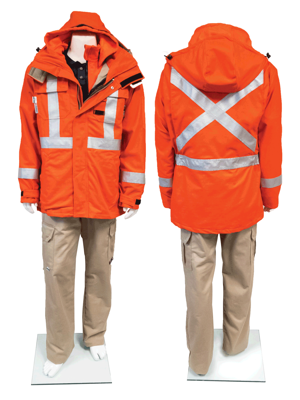 Levitt-Safety | Parka, 3 in 1, Style 513 , WS Orange, Xlarge Tall